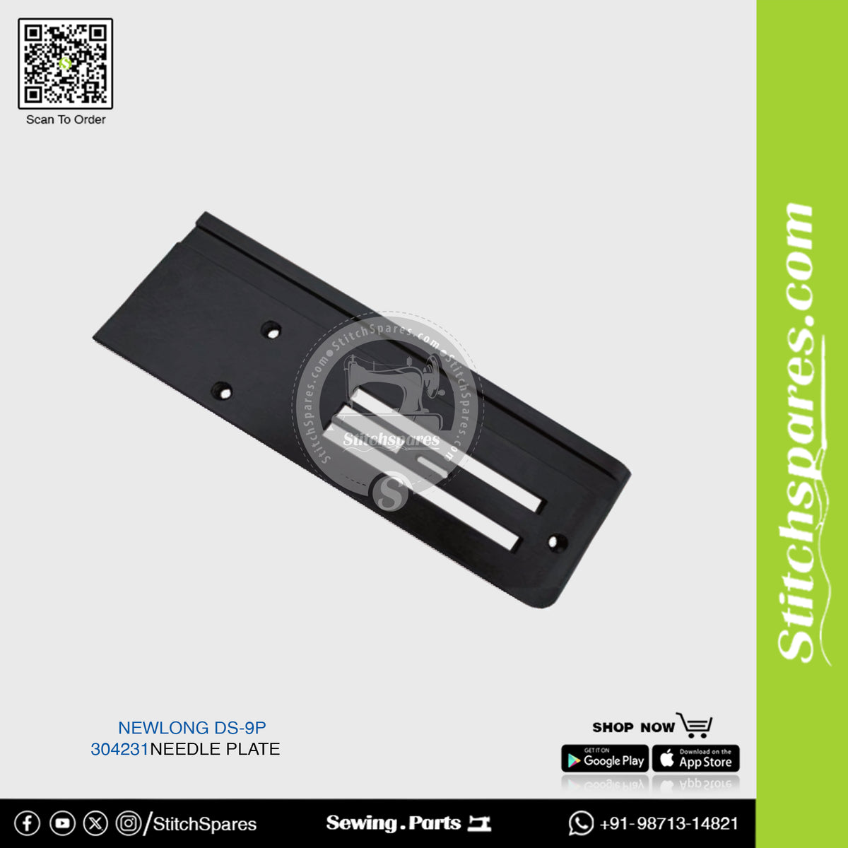 304231 Placa de aguja Máquina de coser cierrabolsas NEWLONG DS-9P FIBC – StitchSpares.Com
