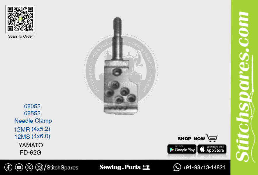 68053 ABRAZADERA AGUJA YAMATO FD-62G-12MR (4×5.2) RECAMBIO MAQUINA COSER PAR – StitchSpares.Com