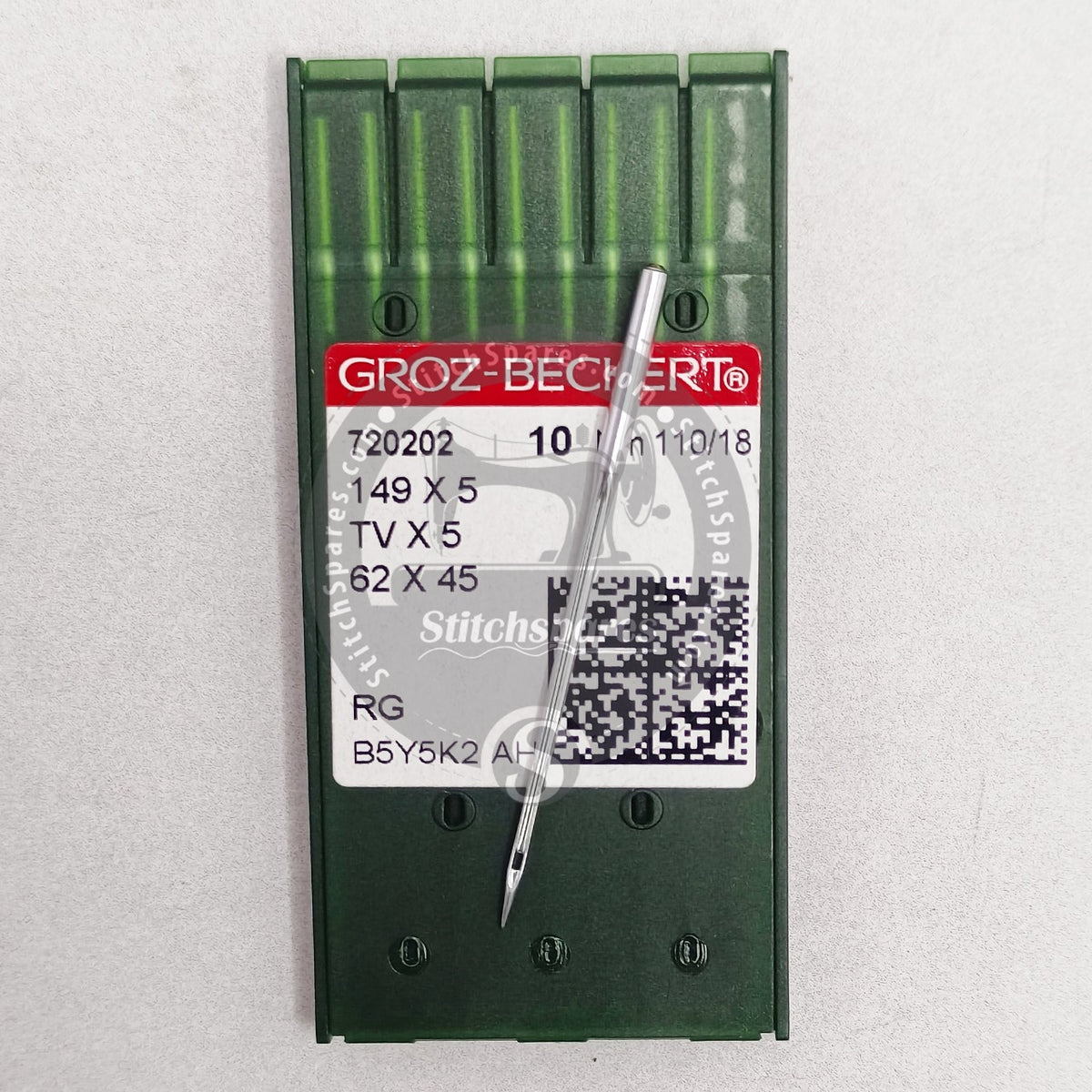 #720202 TVX5 Nm 110/18 RG Groz Beckert Sewing Machine Needle – StitchSpares.Com