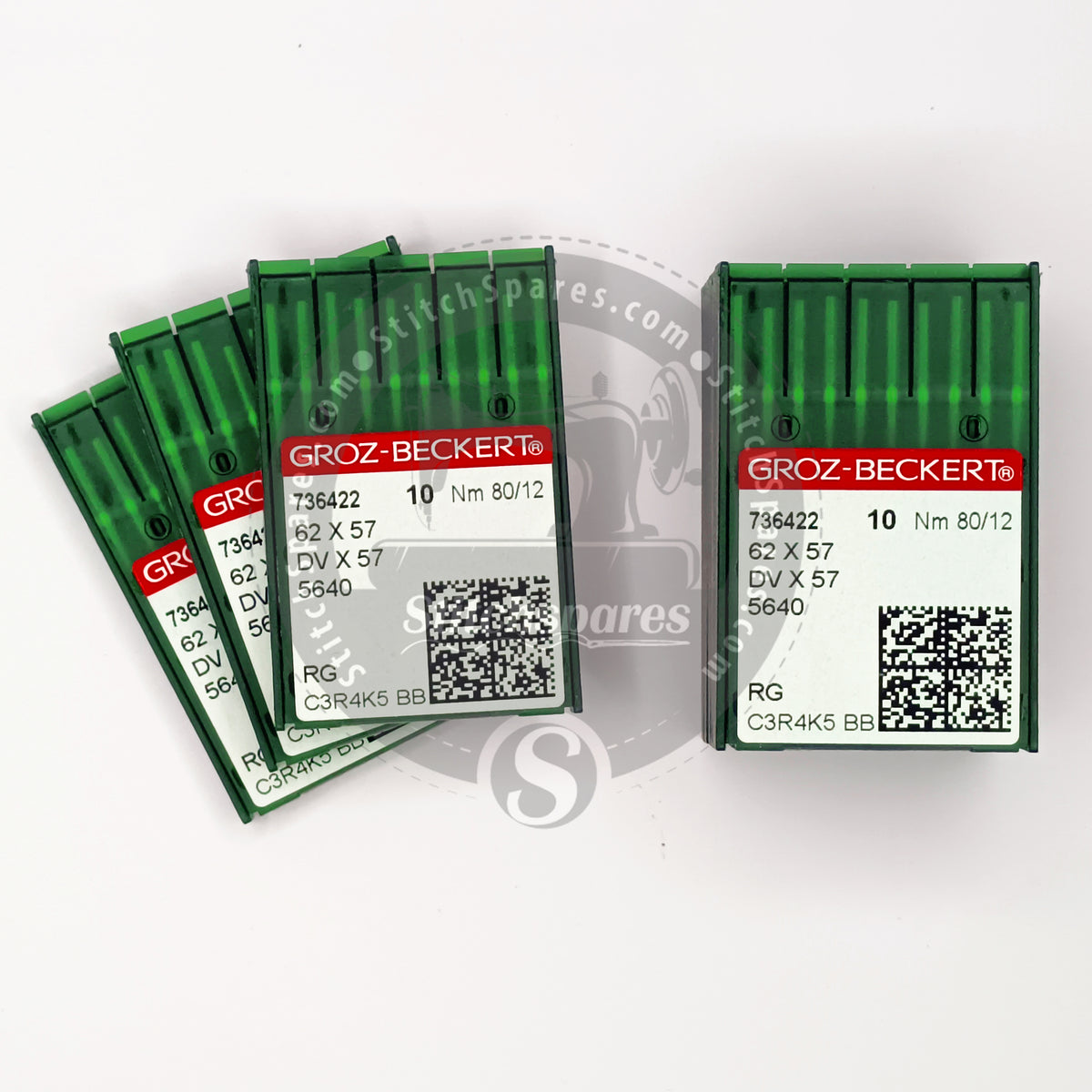 #736422 62X57/DV X 57 Nm 80/12 RG Groz Beckert Sewing Machine Needle ...
