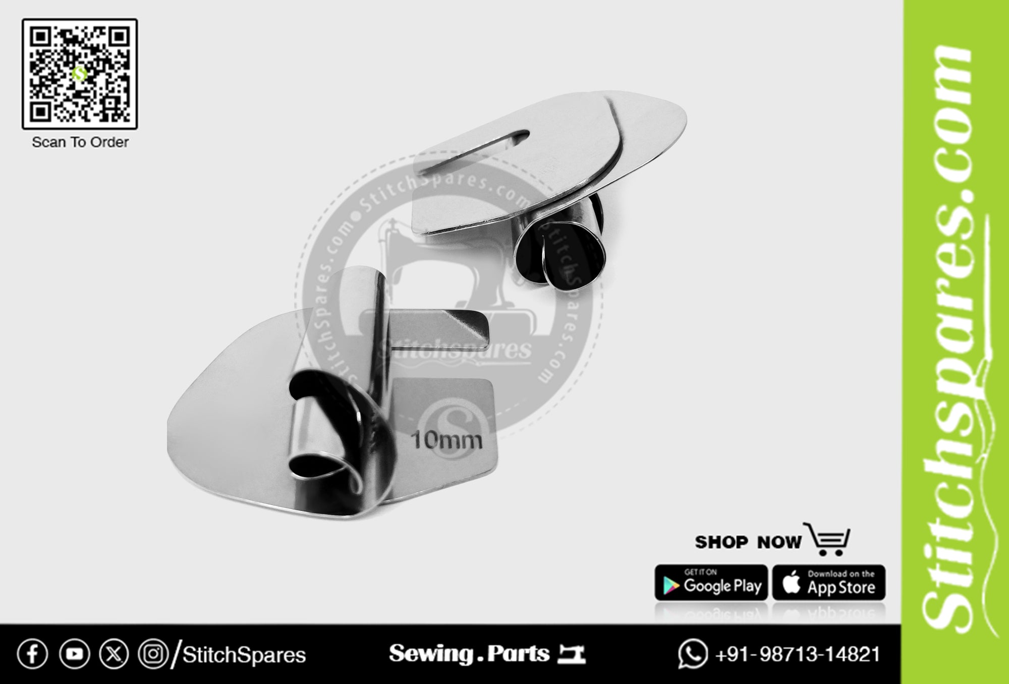 KL-93/DY602-A 10mm Round Hemming Folder For Single Needle Sewing Machi ...