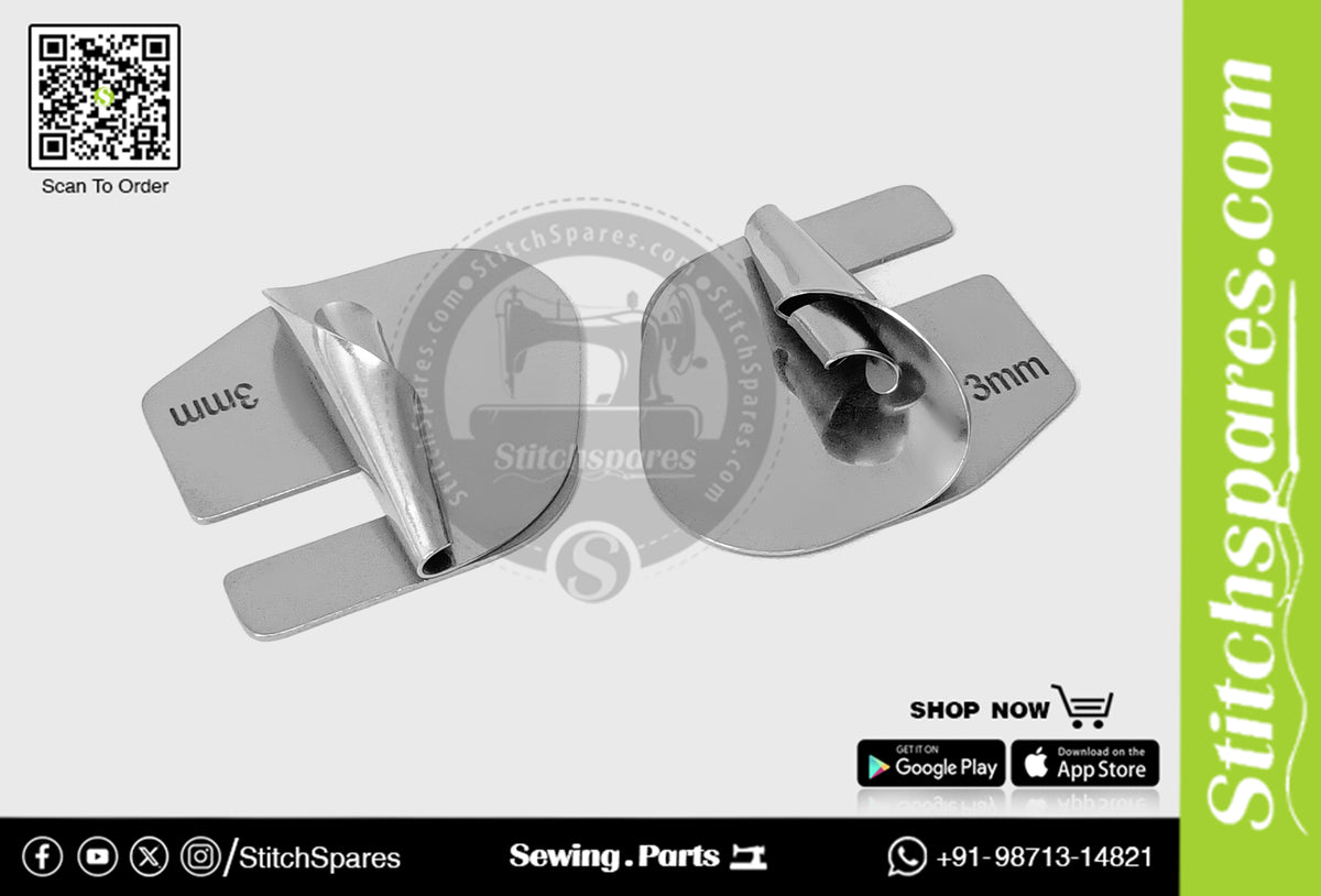 KL-93/DY602-A 3mm Round Hemming Folder For Single Needle Sewing Machin ...