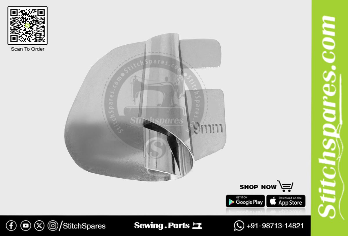KL-93/DY602-A 9mm Round Hemming Folder For Single Needle Sewing Machin ...